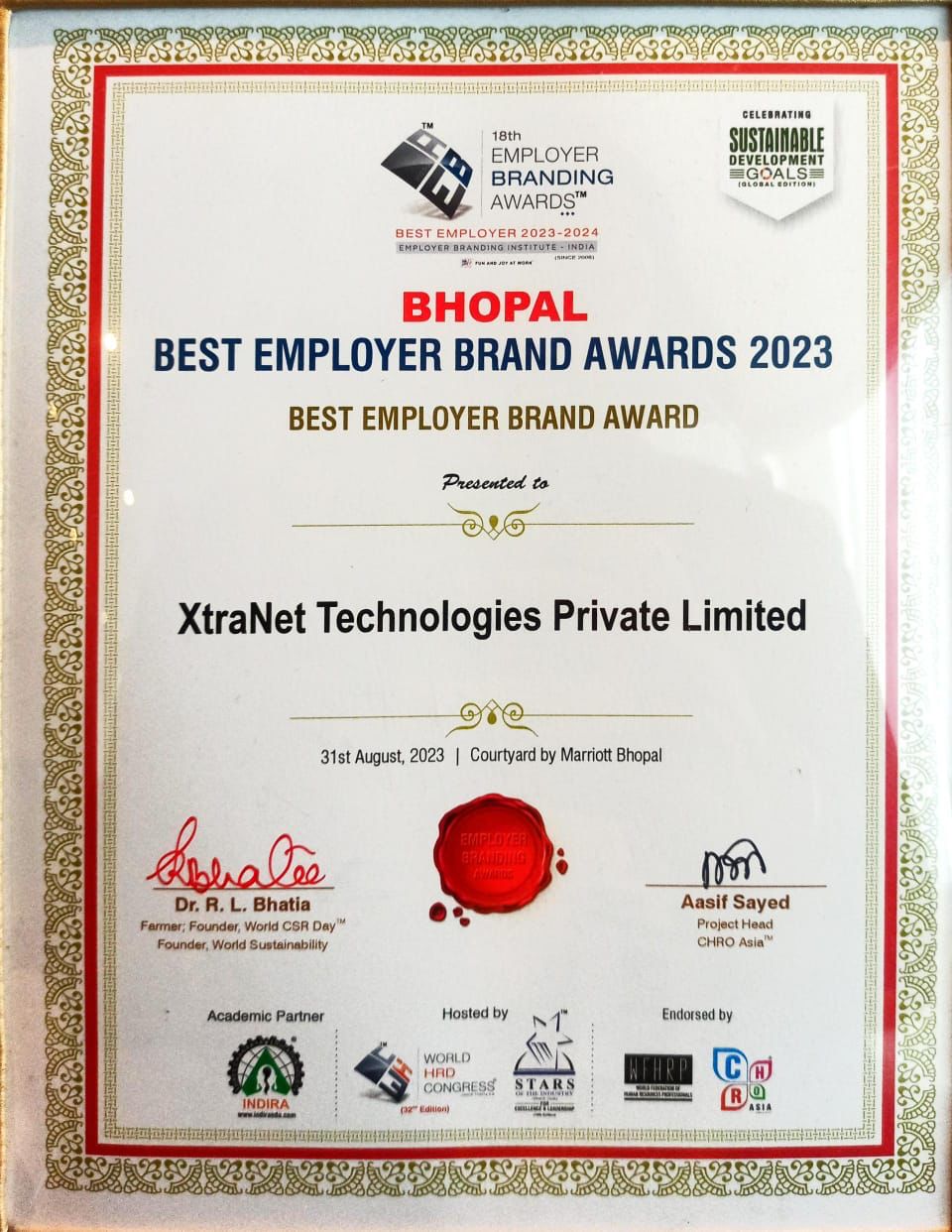 Awards and recognitions | XtraNet Technologies Limited